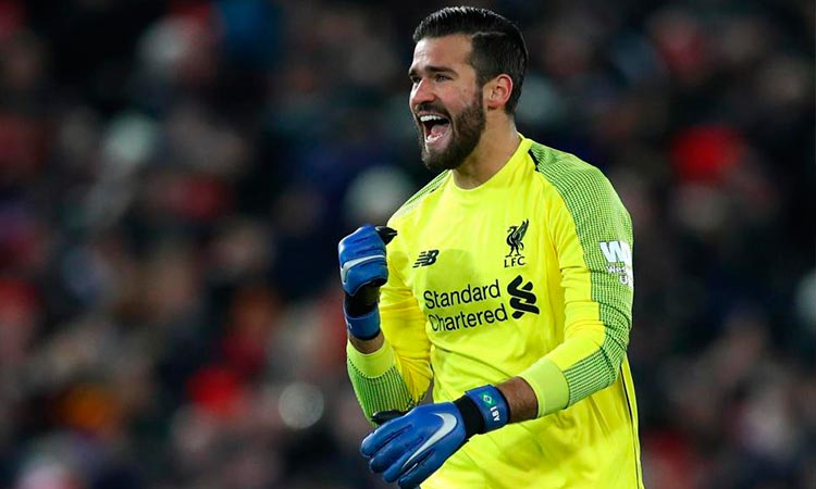 Alisson Becker es el mejor arquero de la temporada